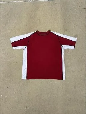 Point Zero | Shirts | Vintage 9s Point Zero Red And White Short Sleeve ...